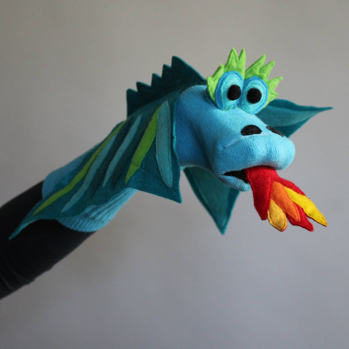 Museum Quality Turquoise Dragon Puppet, Removable Fire, Myth, Magic for ...