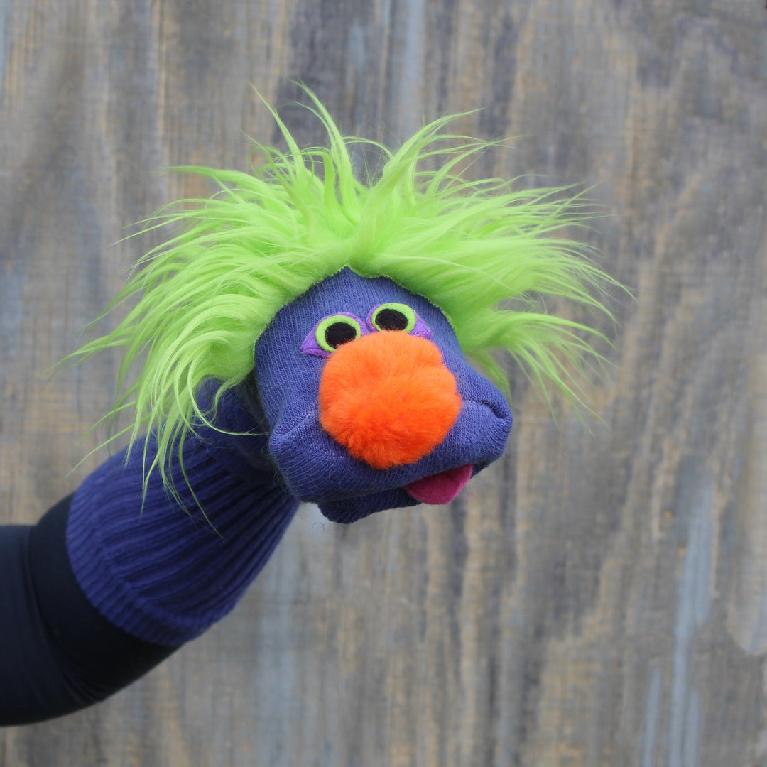 Colorful, Luxury Sock Puppet "sammy" Sockett® in Classic Style, Moving ...