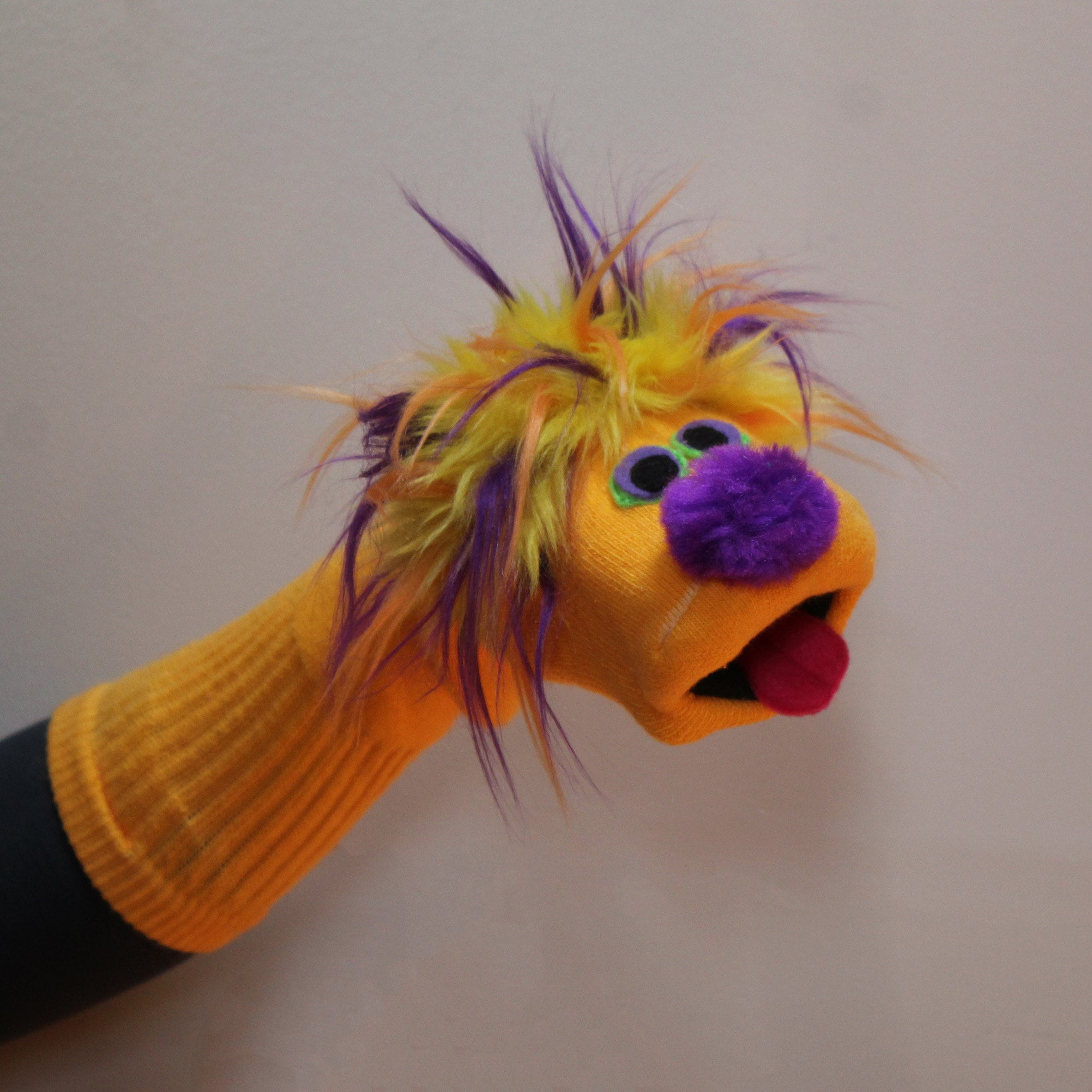 Classic Sock Puppet Sammy with tri color hair | Etsy