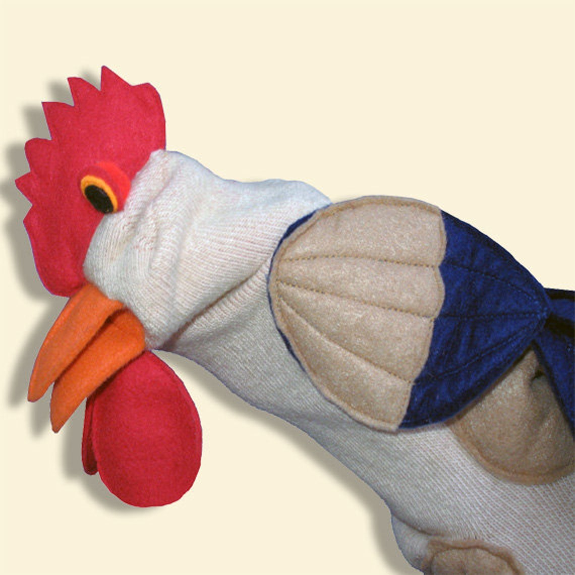 Handmade Fancy Rooster Sock Puppet | Etsy