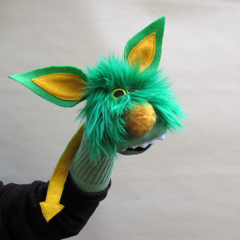 Whimsical Monster Sock Puppet Real Sock Puppet Handmade | Etsy