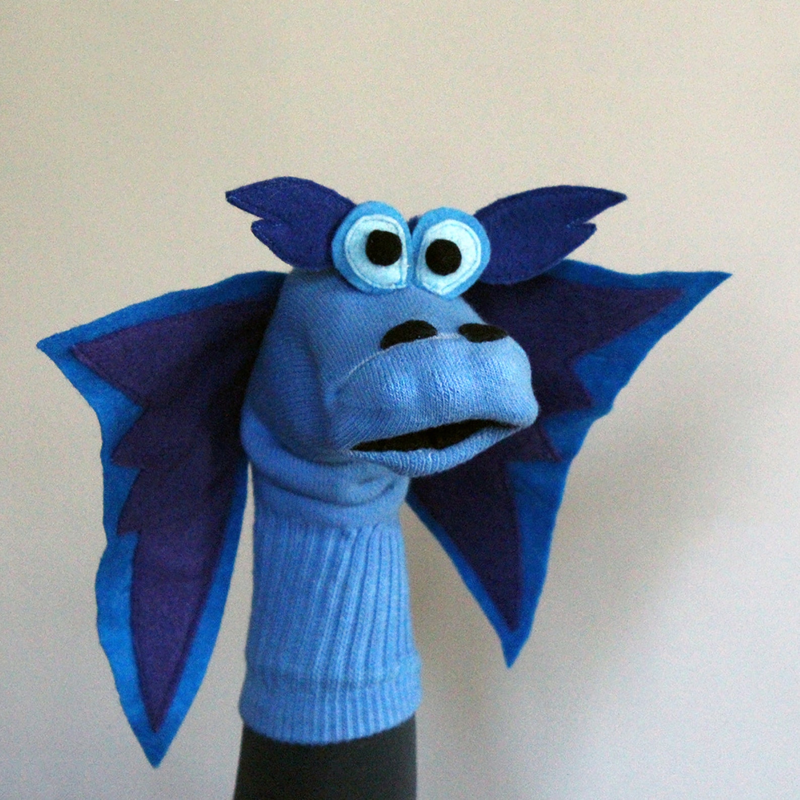 Beautiful Blue Luxury Dragon Sock Puppet With Removable Fire - Etsy