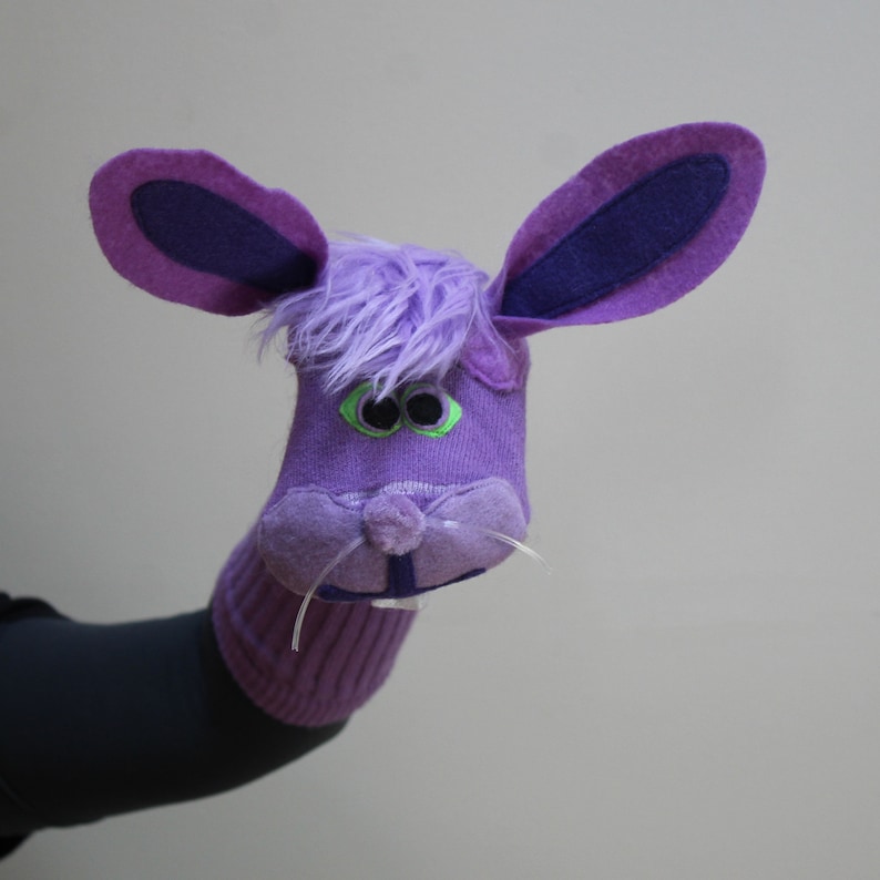 Luxury Bunny Rabbit Sock Puppet Choose Your Color OOAK | Etsy
