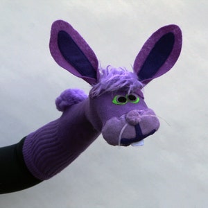 Luxury, Bunny Rabbit Sock Puppet, Choose Your Color, OOAK, Handmade ...
