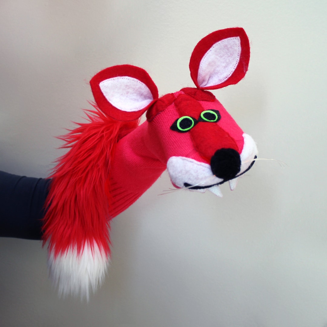Fabulous Red Fox Sock Puppet, Handmade, Couture, OOAK, All Sewn Parts ...