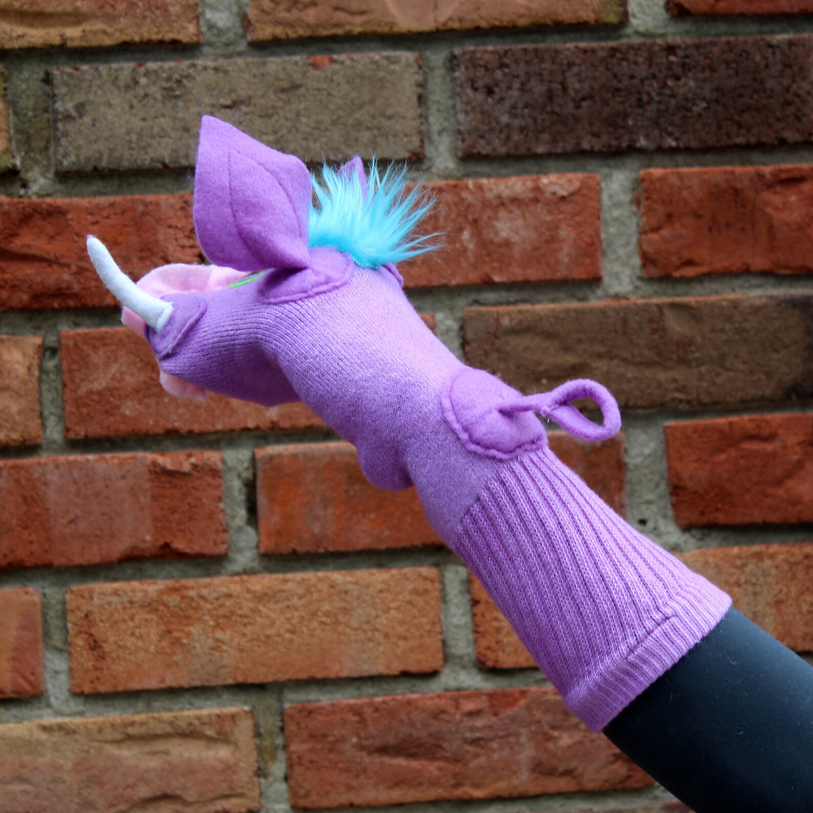 Purple Boar Sock Puppet With Tusks Handmade Made to Order - Etsy