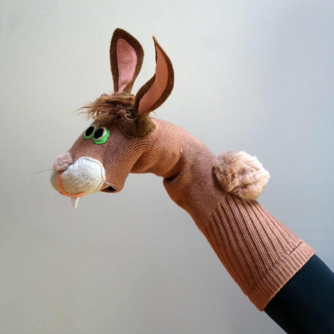 Professionally Sewn Brown Bunny Rabbit Sock Puppet | Etsy