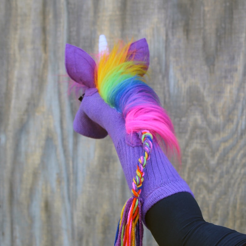 Luxury Artisan Rainbow Unicorn Puppet for Kids & Adults - Etsy