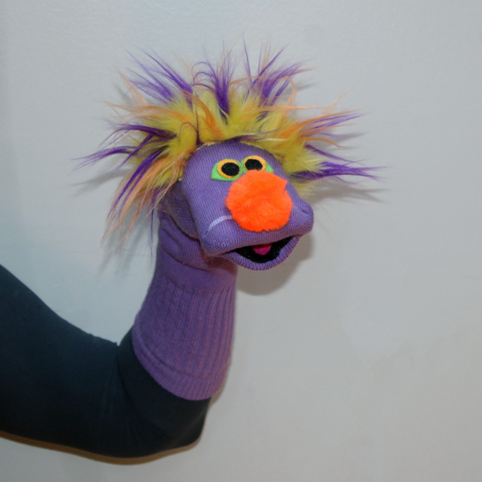 Classic Sock Puppet Sammy with tri color hair | Etsy