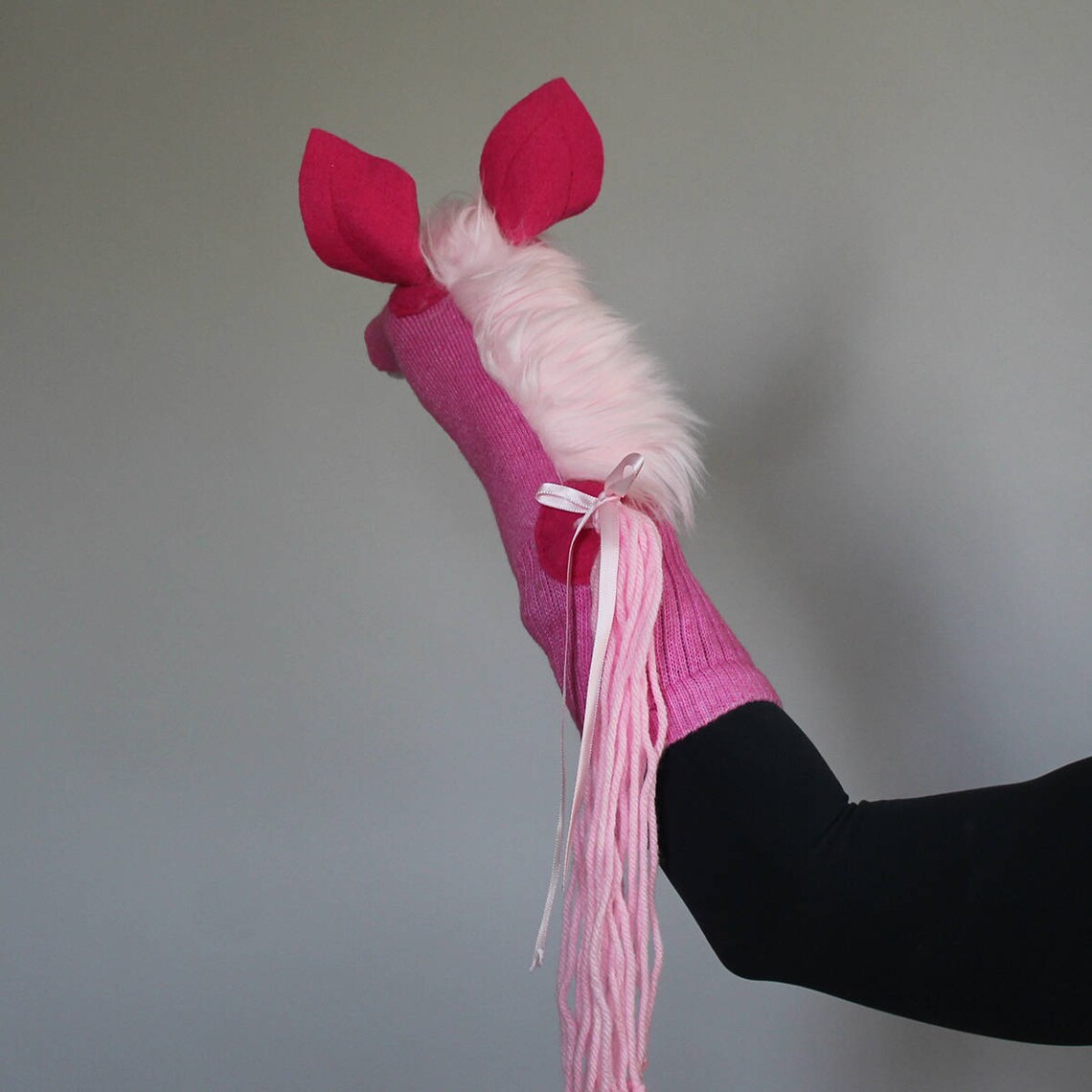Handmade Pink Pony Artisan Sock Puppet Museum Quality - Etsy