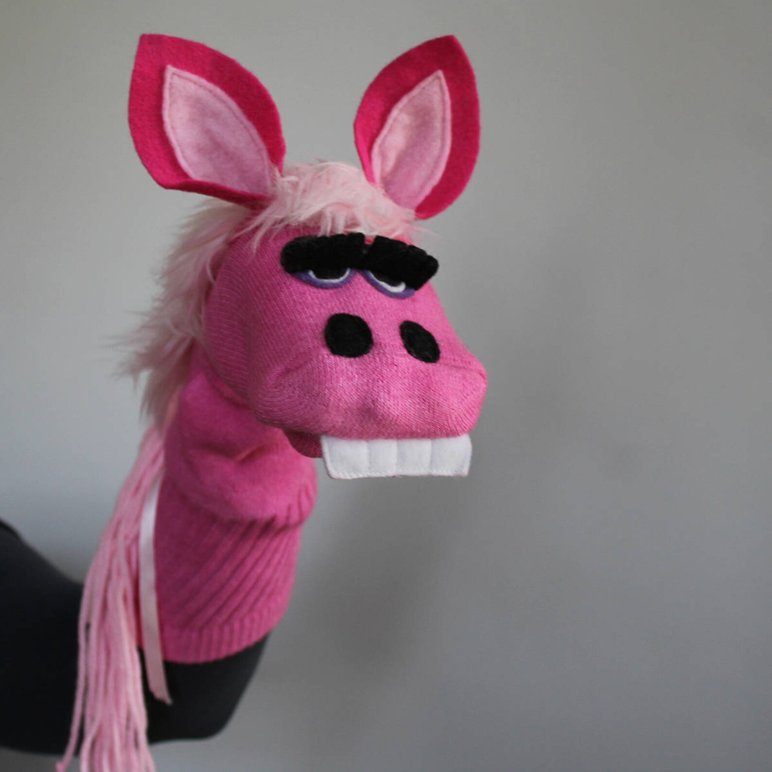Handmade Pink Pony Artisan Sock Puppet Museum Quality - Etsy