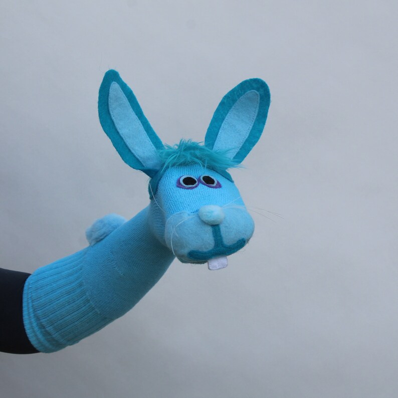Luxury Bunny Rabbit Sock Puppet Choose Your Color OOAK | Etsy