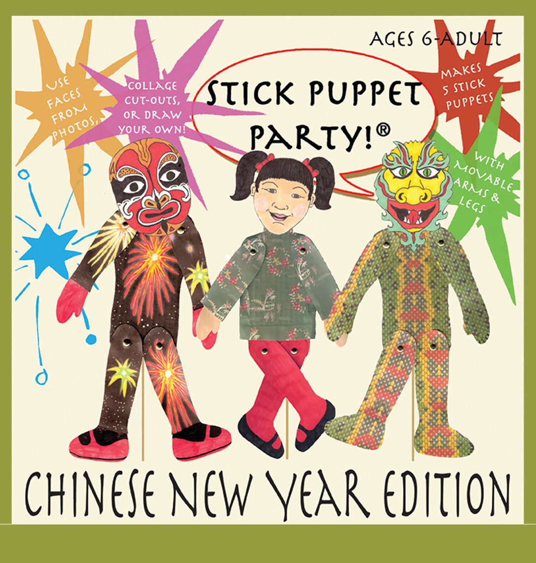 Lunar New Year Puppet Making Kit, 2024 Year of the Dragon, Make 5 LARGE ...