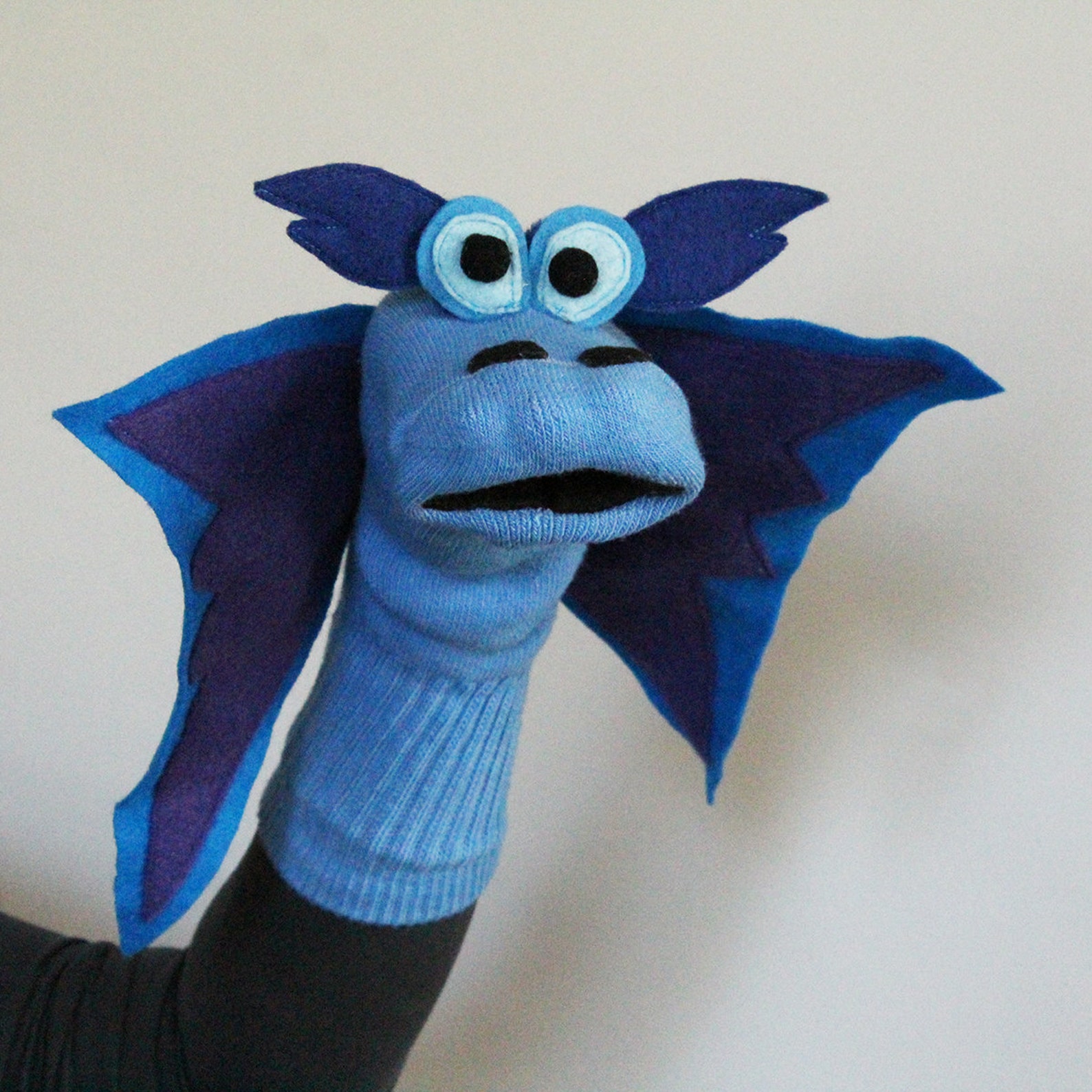 Beautiful Blue Luxury Dragon Sock Puppet With Removable Fire - Etsy