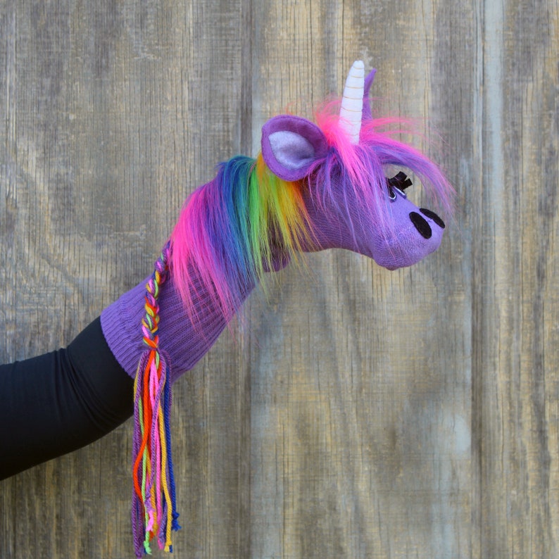Luxury Artisan Rainbow Unicorn Puppet for Kids & Adults - Etsy