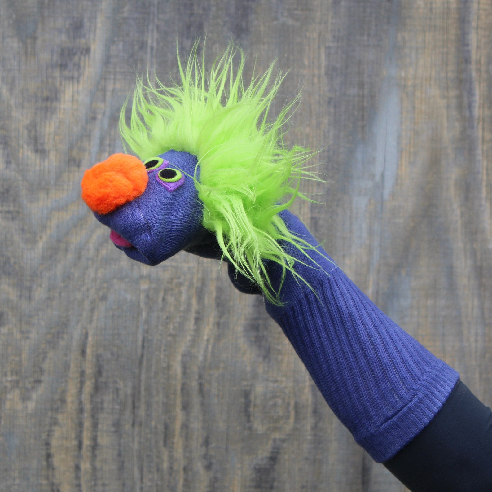 Colorful, Luxury Sock Puppet "sammy" Sockett® in Classic Style, Moving ...