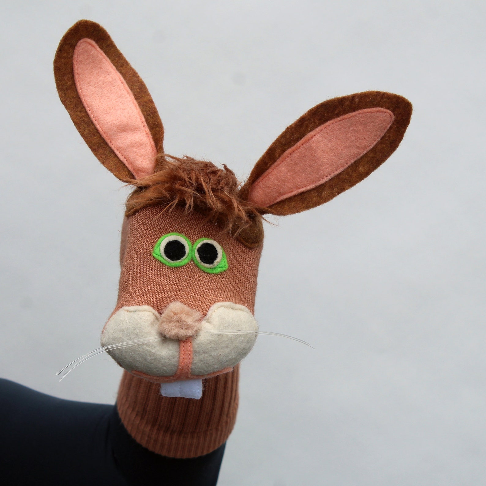 Professionally Sewn Brown Bunny Rabbit Sock Puppet - Etsy