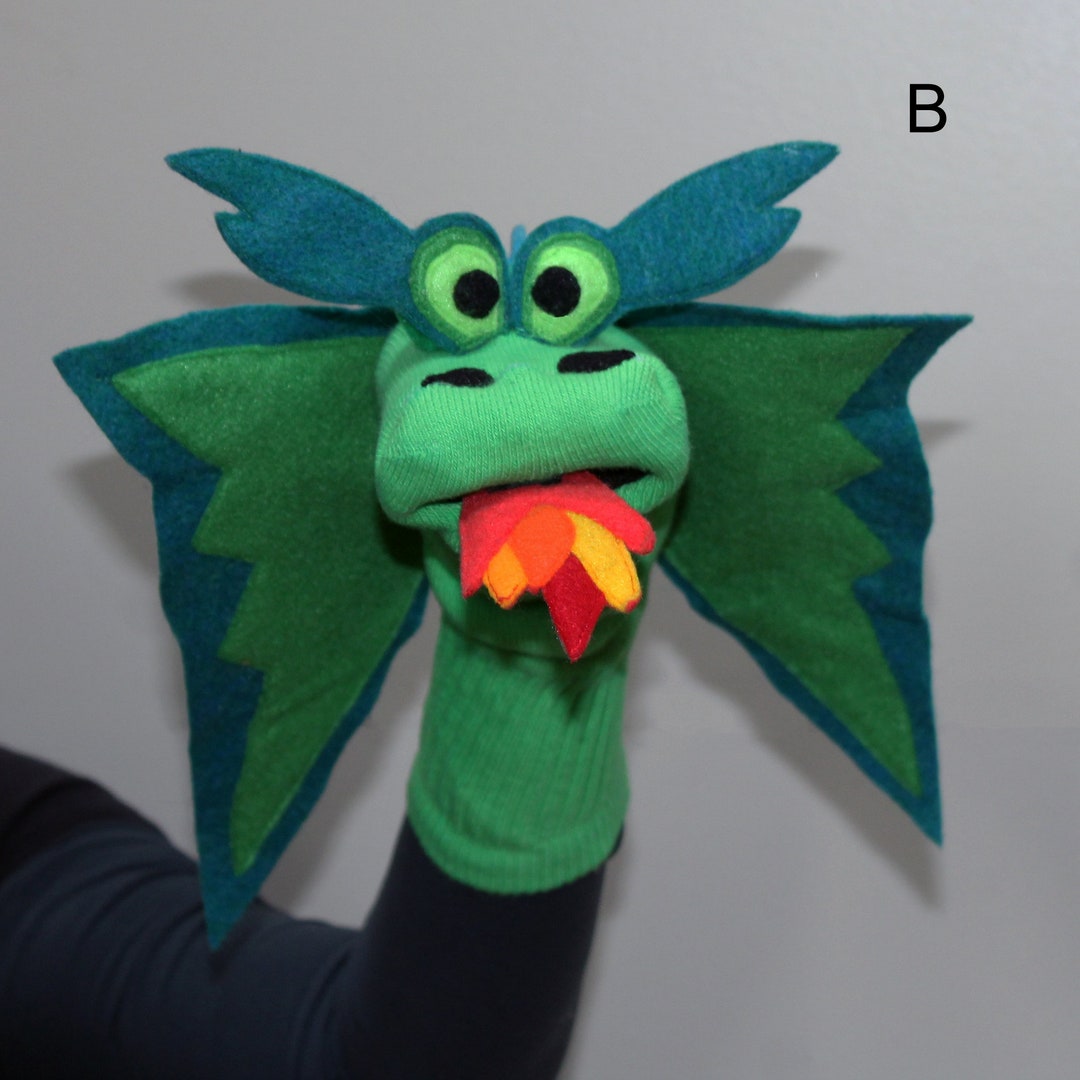 Design Your Dragon, Luxury Sock Puppet, Professionally Sewn, 3 Sizes ...