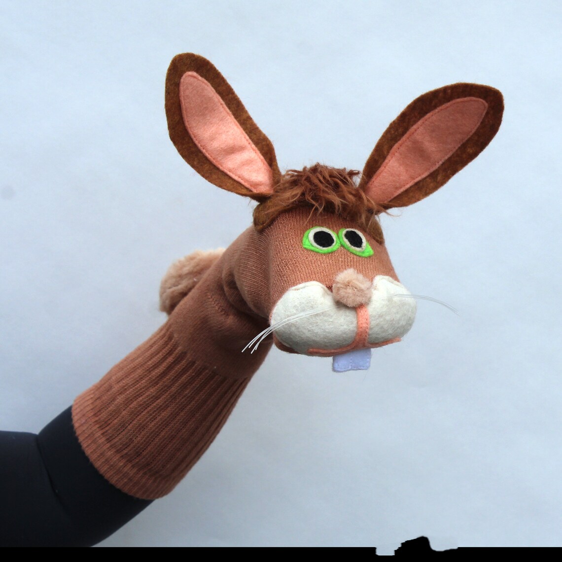 Professionally Sewn Brown Bunny Rabbit Sock Puppet - Etsy