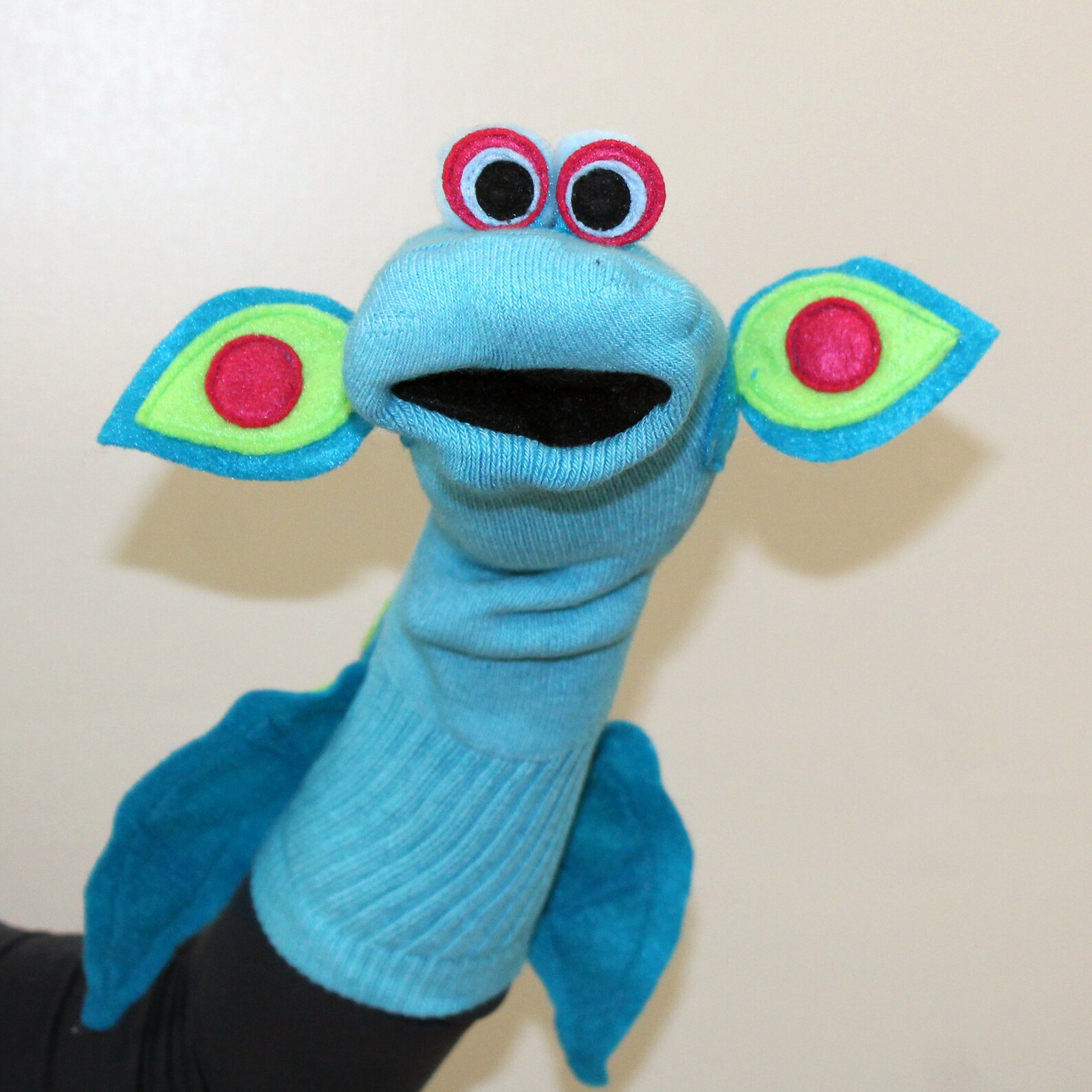 SUPER SALE Child's Tropical Fish Sock Puppet Handmade | Etsy