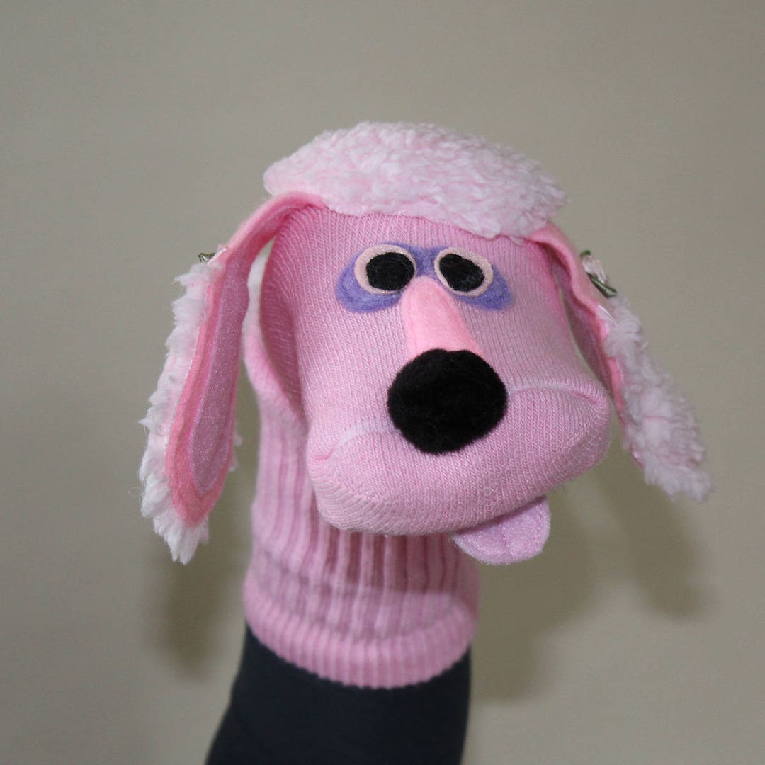SALE Pink or Purple Poodle Sock Puppet Professionally Sewn - Etsy