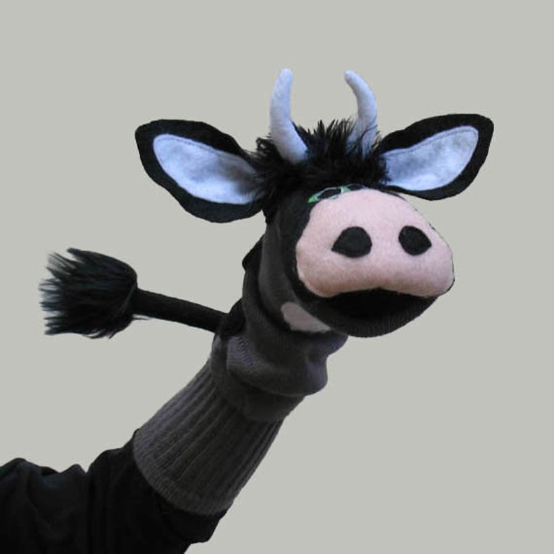Professionally Sewn Handmade Couture Bull Sock Puppet - Etsy