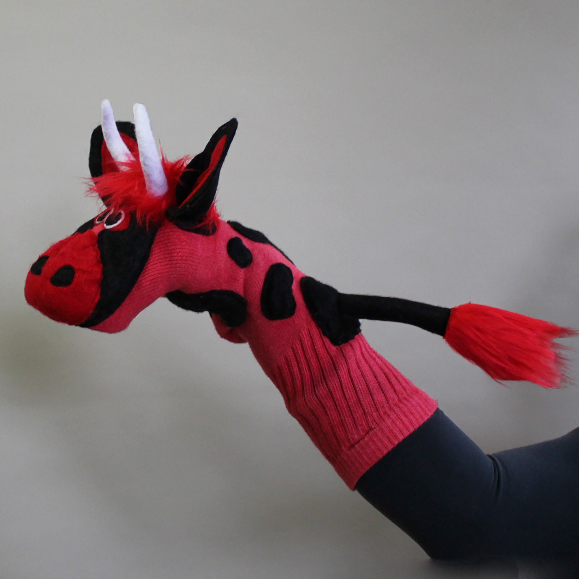Professionally Sewn, Handmade, Couture, Bull Sock Puppet, Handmade to ...