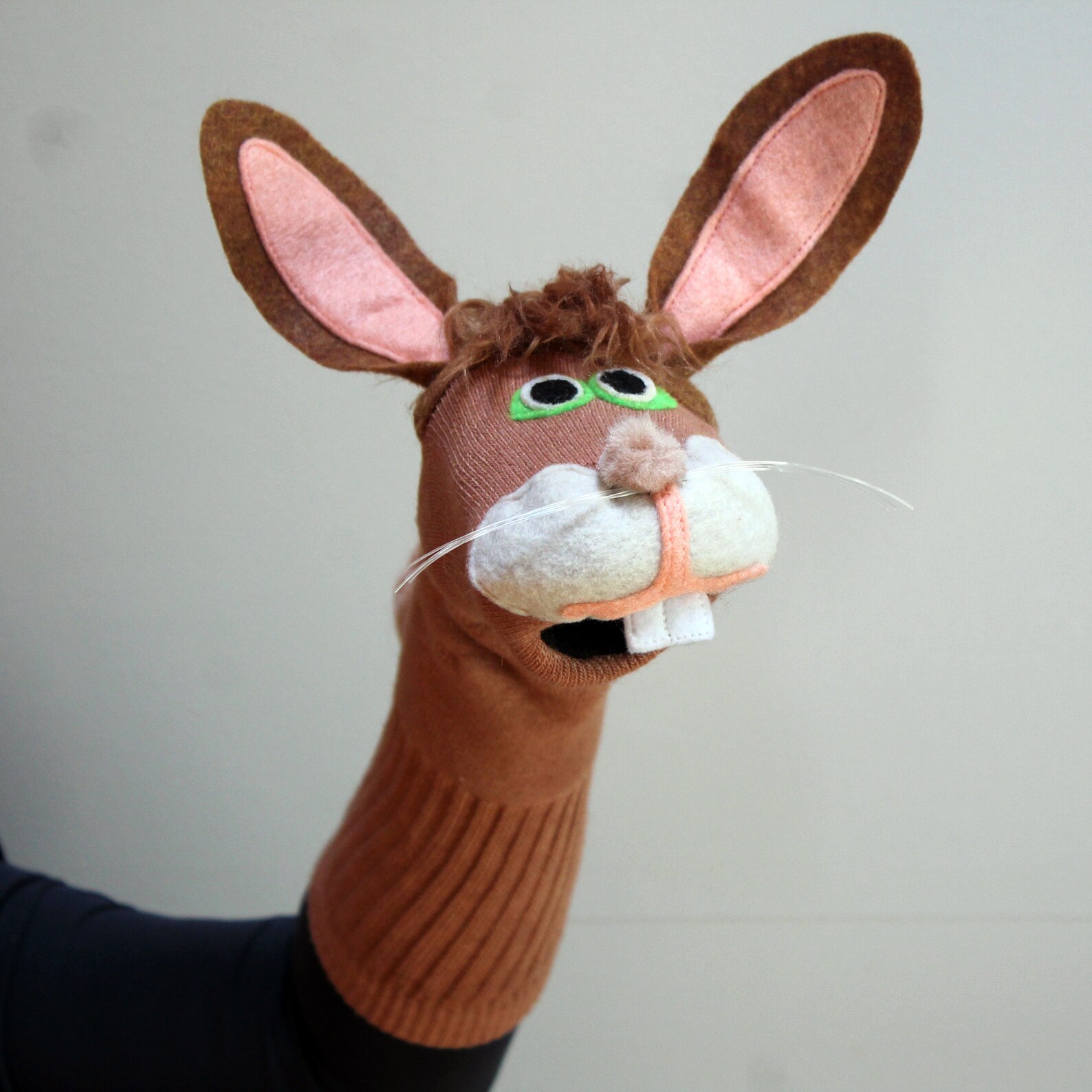 Professionally Sewn Brown Bunny Rabbit Sock Puppet | Etsy