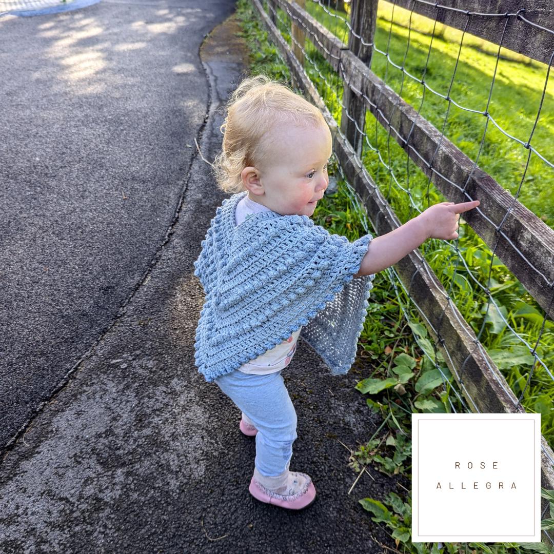 Popcorn Poncho - Baby Crochet Pattern PDF Download - Etsy UK