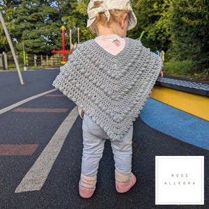 Popcorn Poncho Crochet Pattern PDF | Infant Poncho 0–18 Months ...