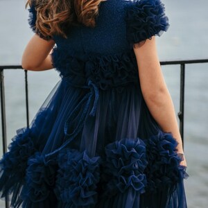Navy Sleeveless Dress, Summer Flower Girl Holiday Wedding Pageant ...