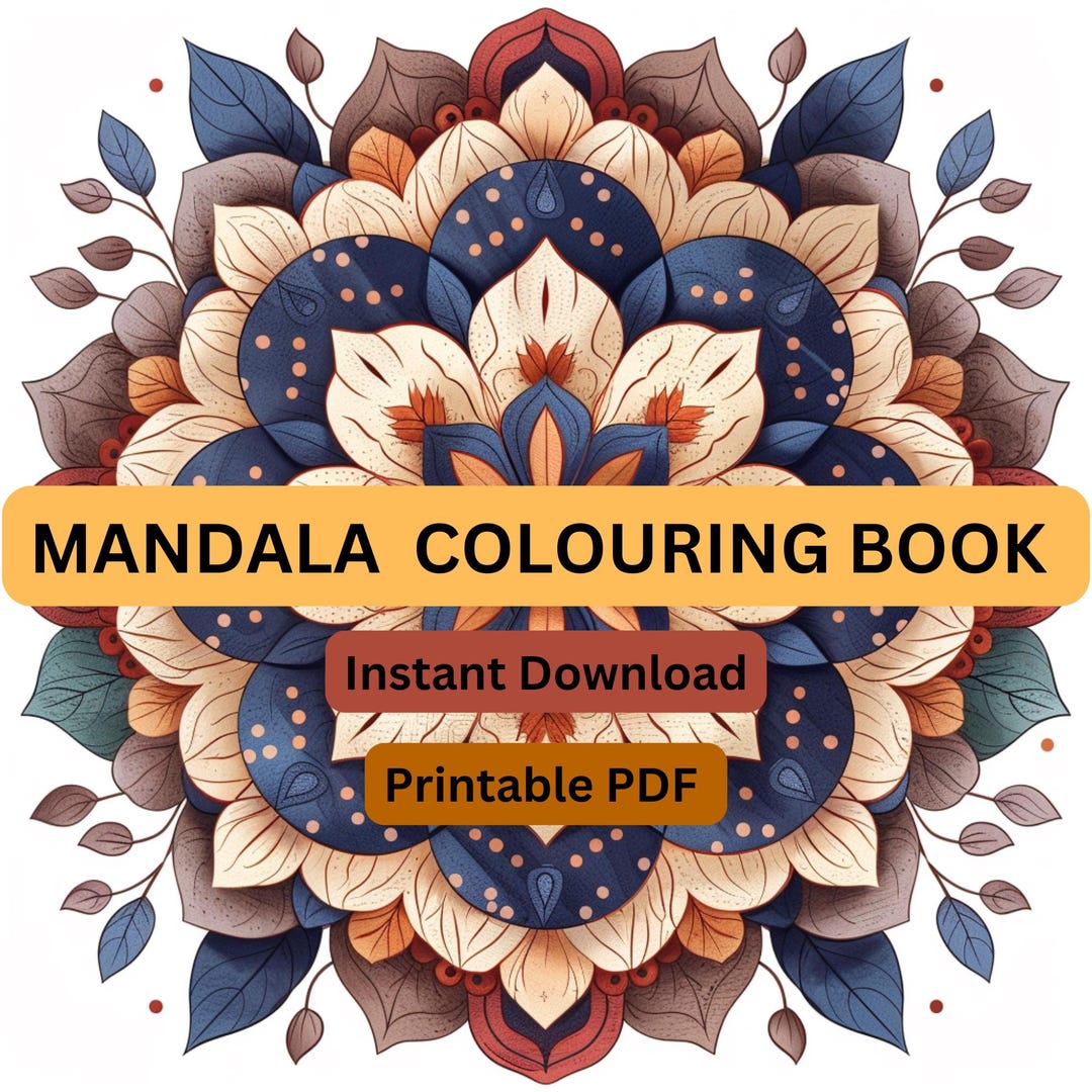 Mandala Colouring Pages, Instant Download, Pdf Printable, Downloadable ...