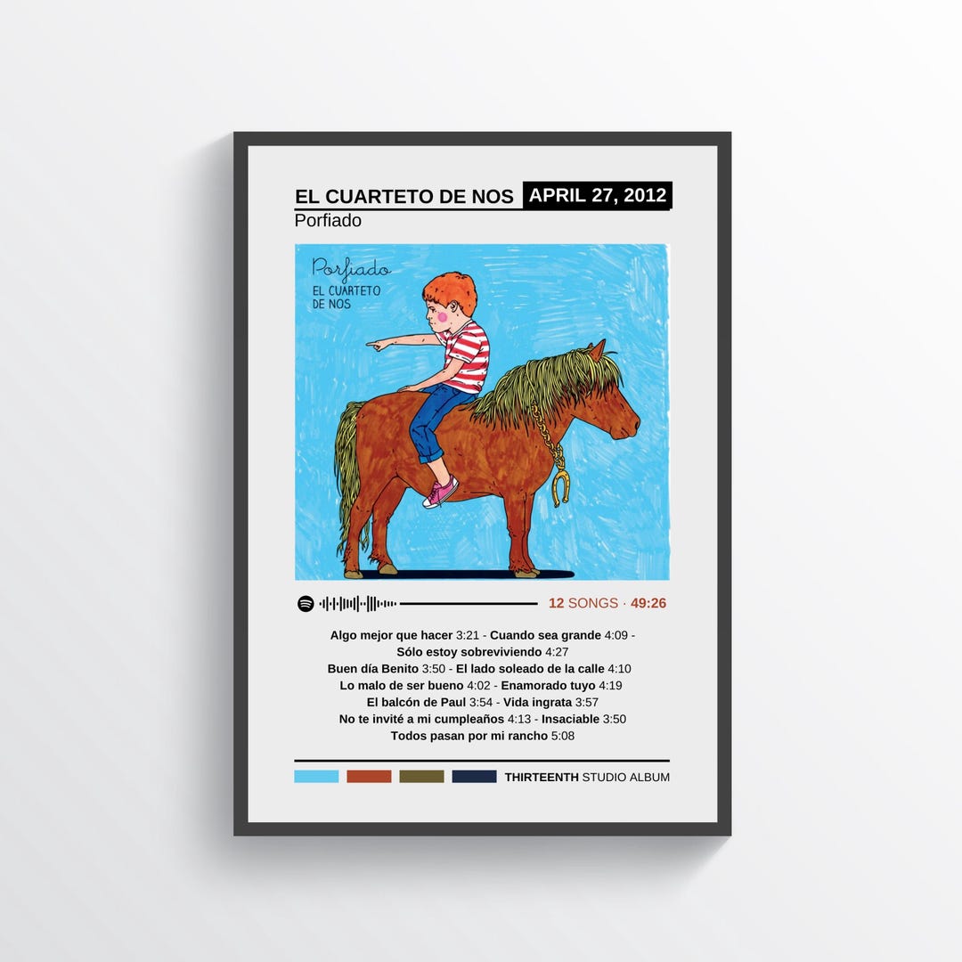 El Cuarteto De Nos Porfiado Album Art Poster Digital Download Latin ...