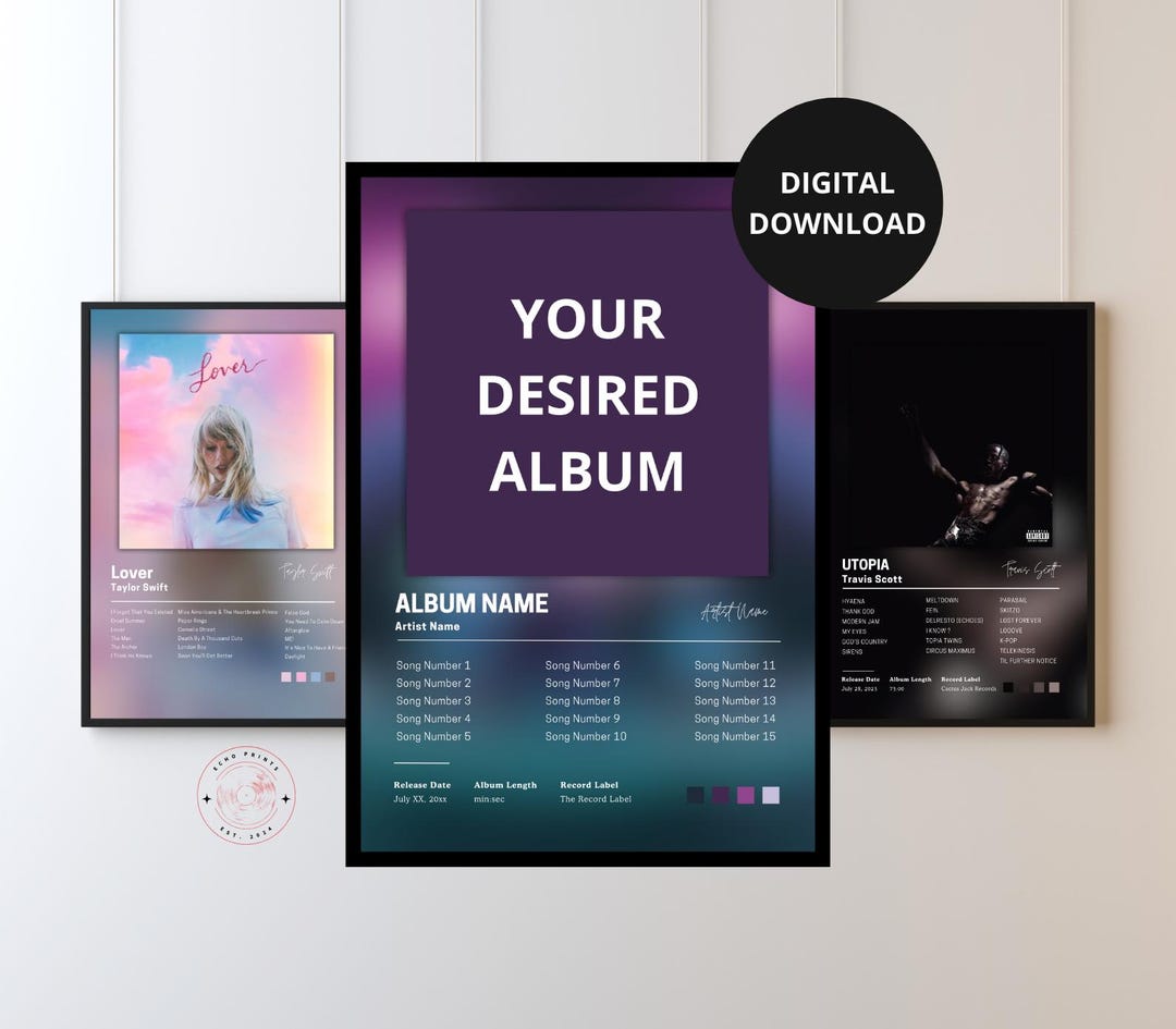 Create Your Own Custom Album Covers Personalized Music Art for Albums ...