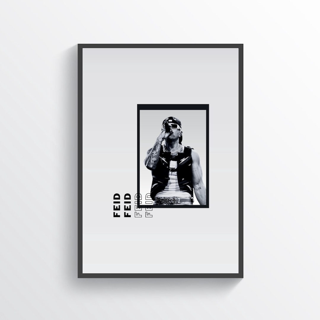 Feid Poster Digital Art Print Download for Fans Latin Music Wall Decor ...