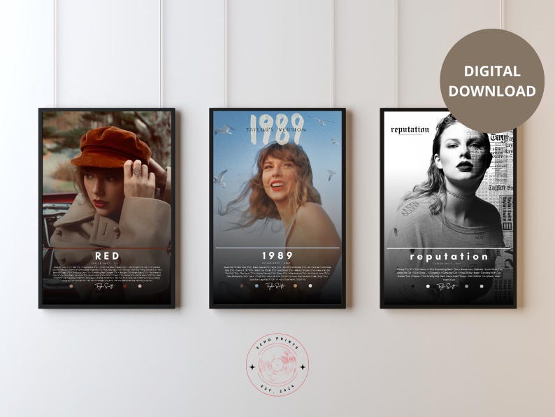 Taylor Swift Poster Swiftie Album Poster, Set of 11 Taylor Swift Album ...