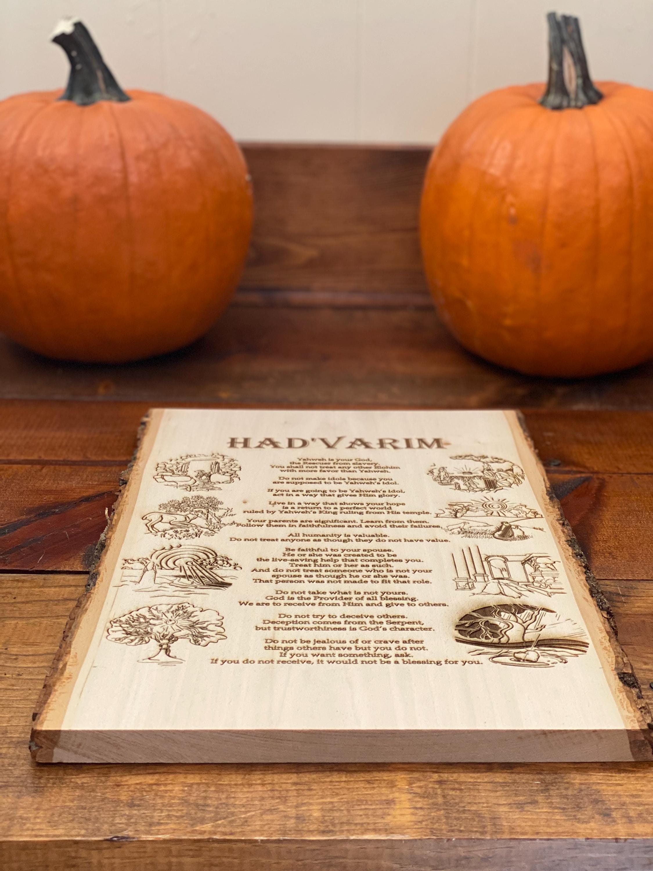10 Commandments Had'varim Wooden Wall Art Plaque - Etsy