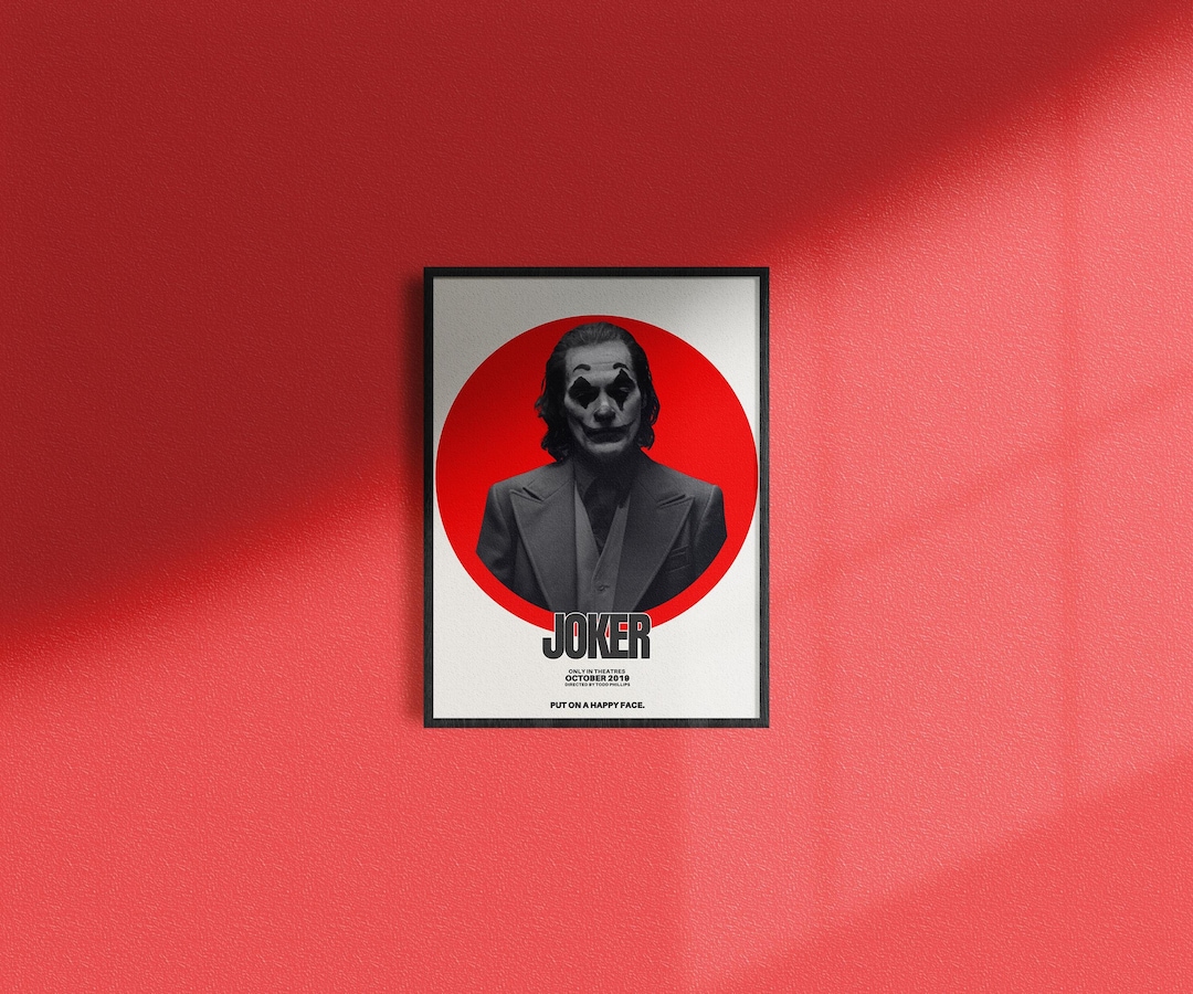 Joker Minimalist Character Poster Joaquin Phoenix Art Print Arthur ...