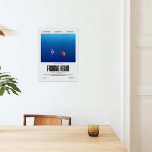 Finding Nemo Minimalist Poster Pixar Movie Wall Art Ocean Animal Decor ...