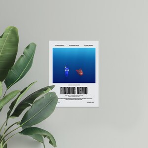 Finding Nemo Minimalist Poster Pixar Movie Wall Art Ocean Animal Decor ...