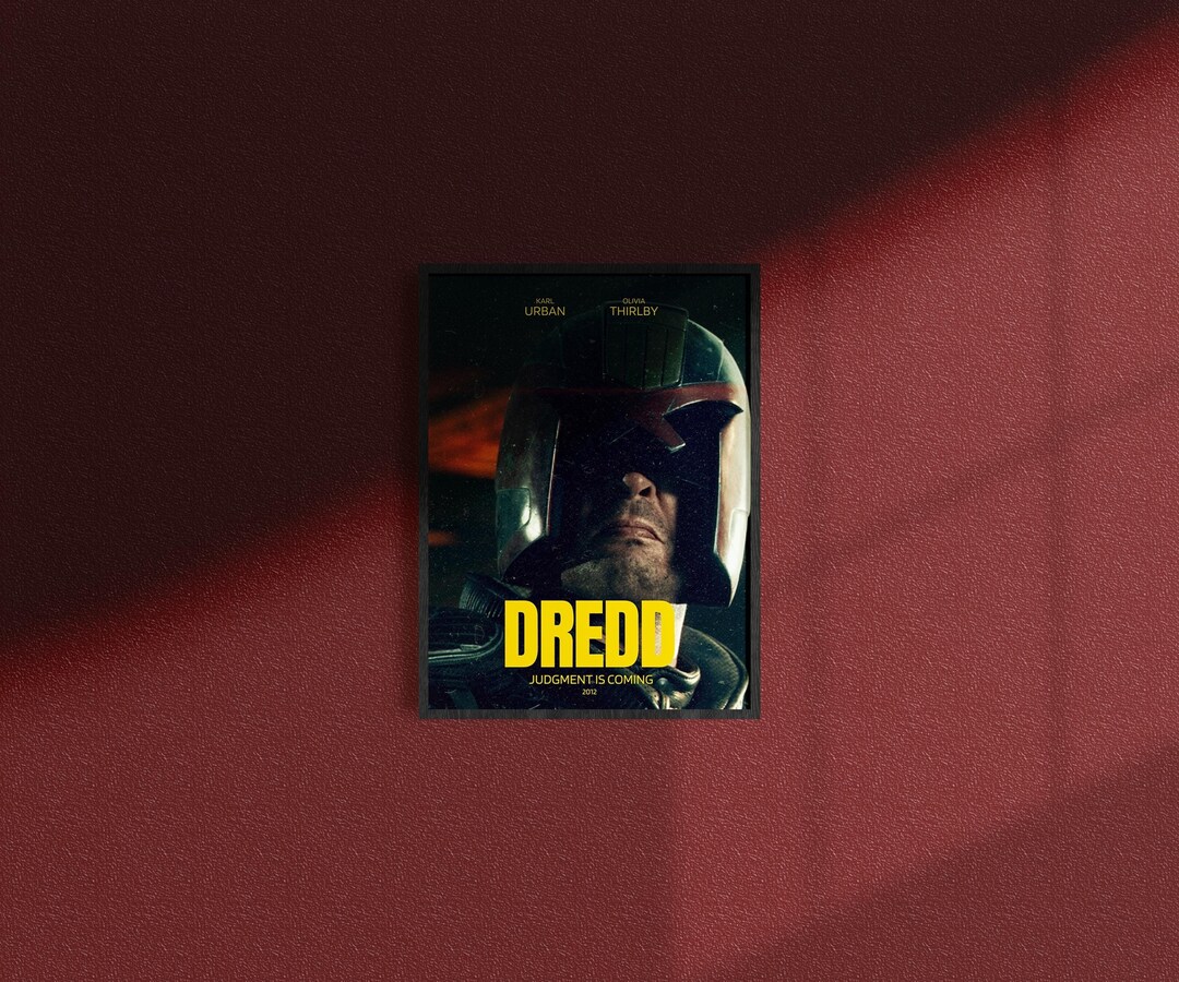 Dredd Minimalist Poster Grunge Sci-fi Art Print Judge Dredd Movie Wall ...