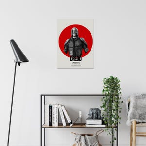Dredd Minimalist Character Poster Judge Dredd Art Print Karl Urban ...