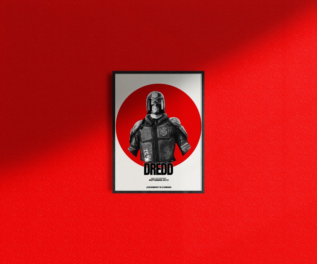 Dredd Minimalist Character Poster Judge Dredd Art Print Karl Urban ...