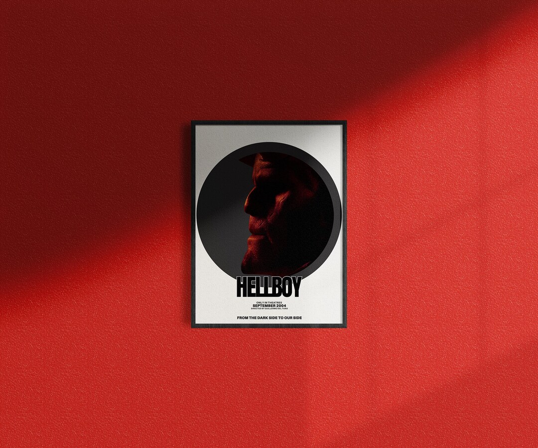 Hellboy Minimalist Character Poster Ron Perlman Art Print Bold Circle ...