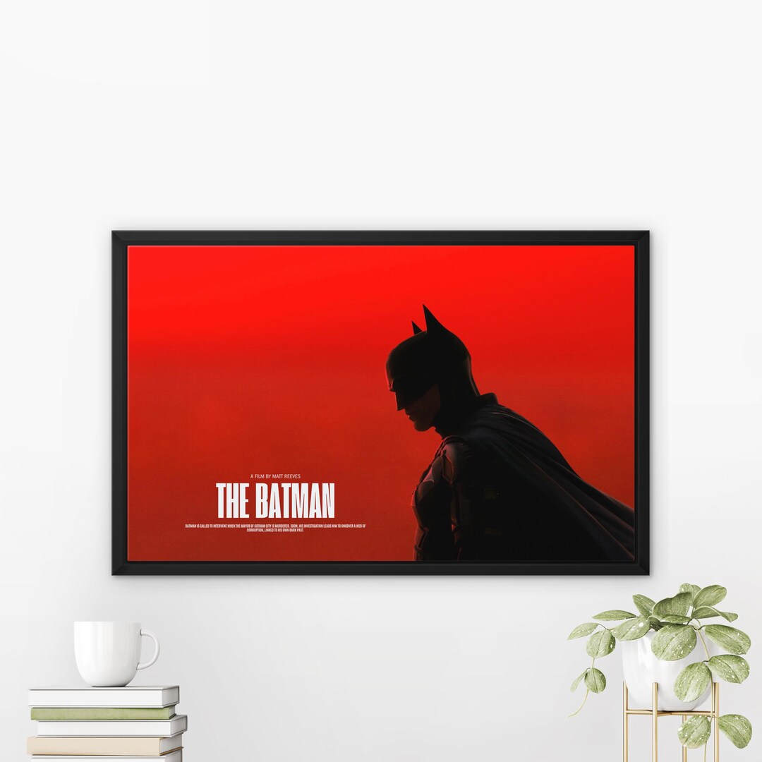 The Batman Landscape Minimalist Poster Dark Superhero Movie Art Print ...