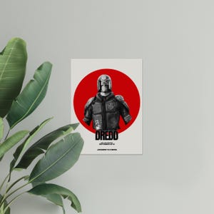 Dredd Minimalist Character Poster Judge Dredd Art Print Karl Urban ...