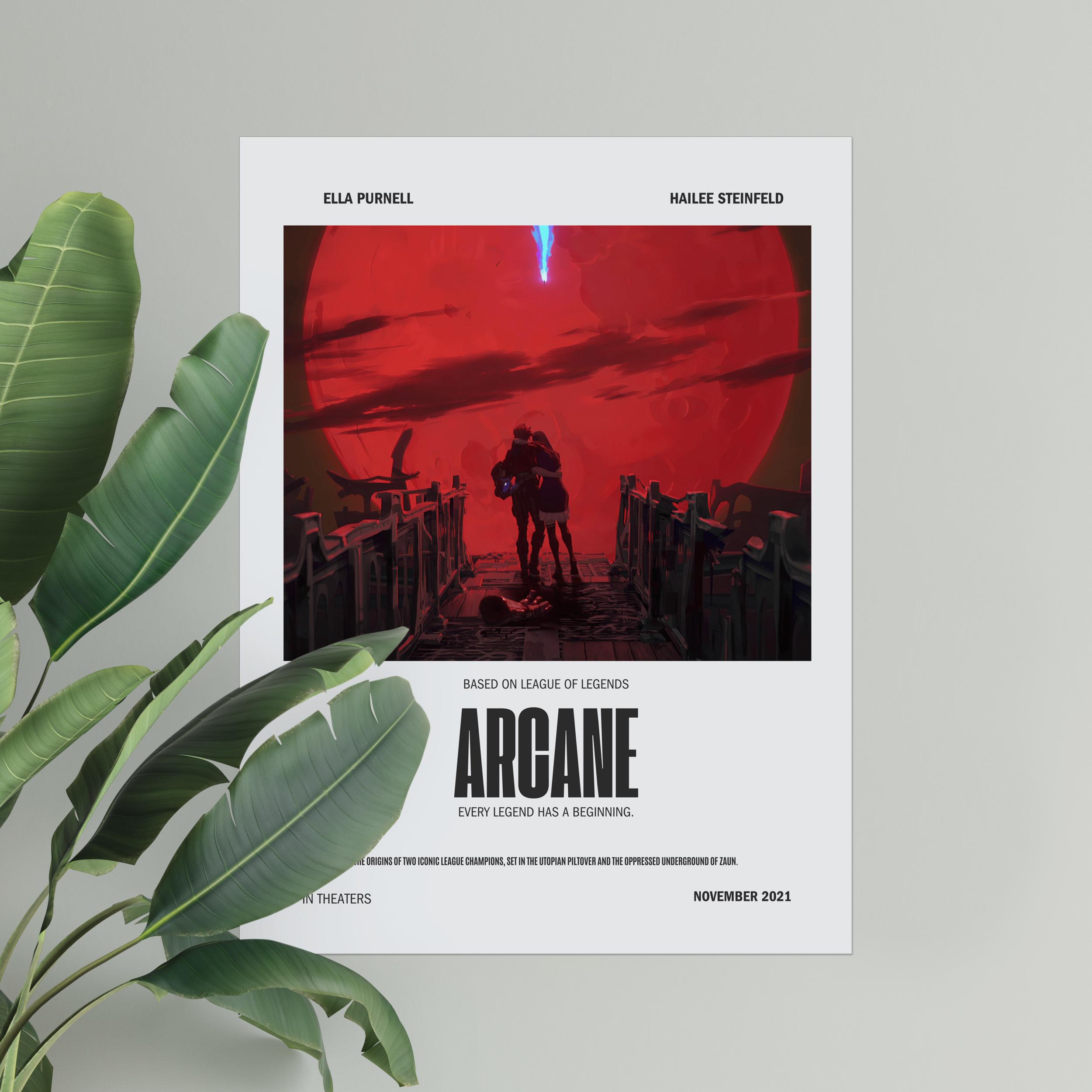 Arcane Minimalist Poster League of Legends Art Print Animated Series ...