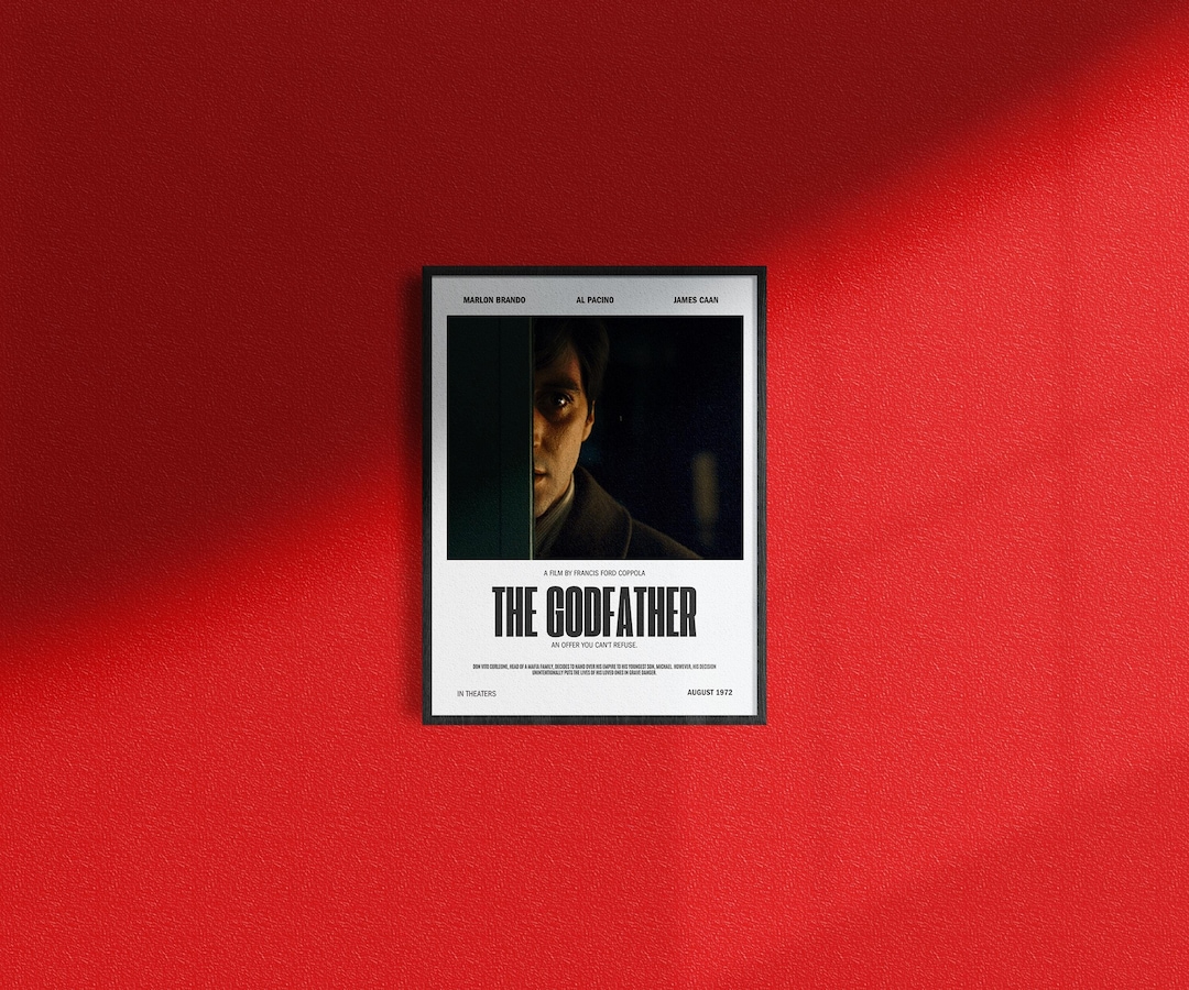 The Godfather Minimalist Poster Classic Mafia Movie Wall Art Iconic ...