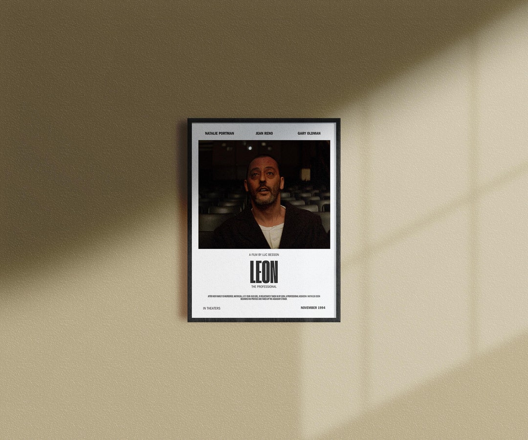 Léon Minimalist Poster Cult Classic Movie Art Print Assassin Film Wall ...