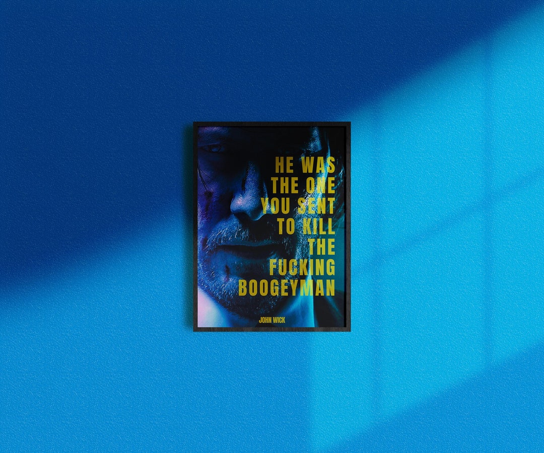 John Wick Movie Poster Minimalist Action Movie Art Print Assassin Wall ...
